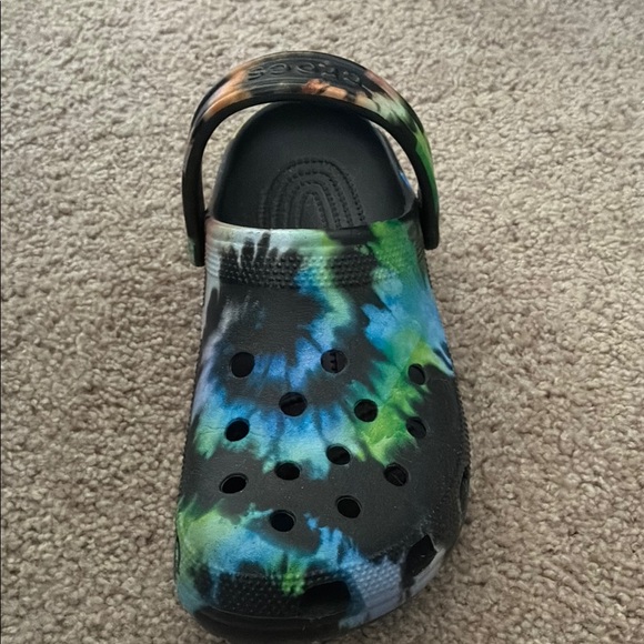 CROCS | Shoes | Crocs Black And Blue Mules Clogs With Perforated Design ...